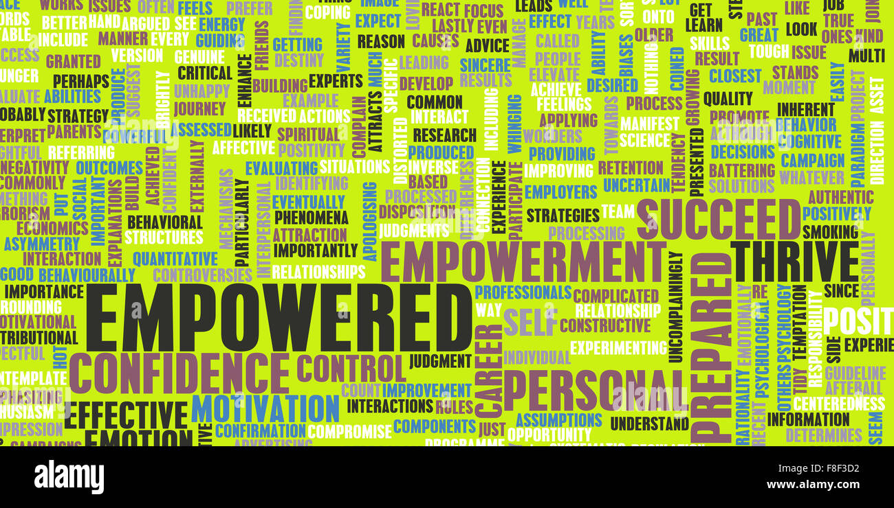 Empowered or Empowerment of Self as a Concept Stock Photo - Alamy