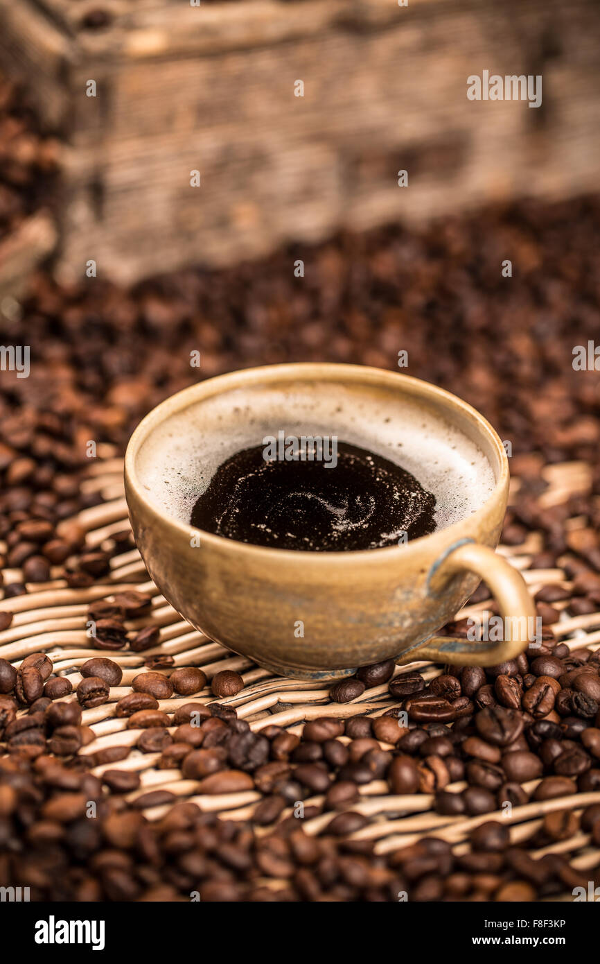 Coffee break concept, cup of coffee Stock Photo - Alamy