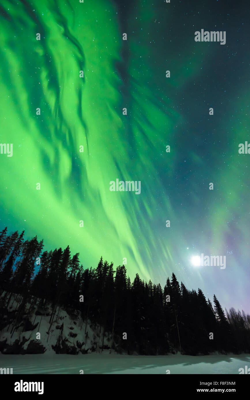 Colorful Northern lights (Aurora borealis) in the sky Stock Photo - Alamy
