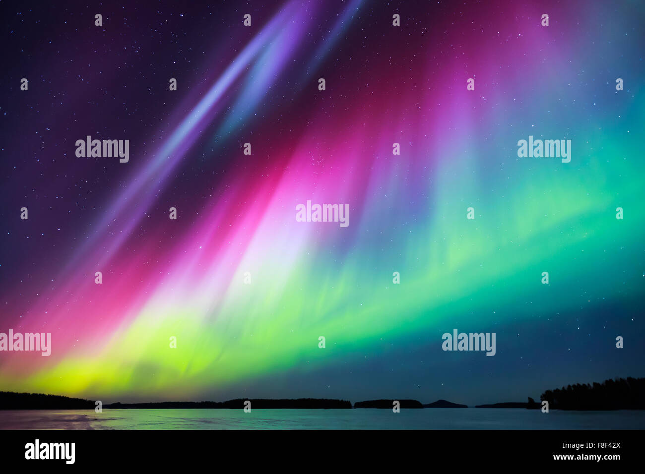 Colorful northern lights hi-res stock photography and images - Alamy
