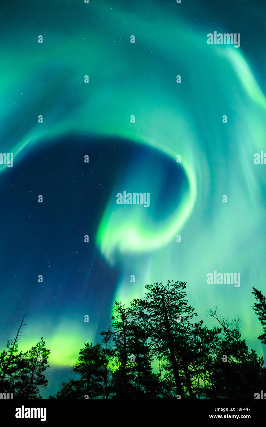 Colorful Northern lights (Aurora borealis) in the sky Stock Photo - Alamy
