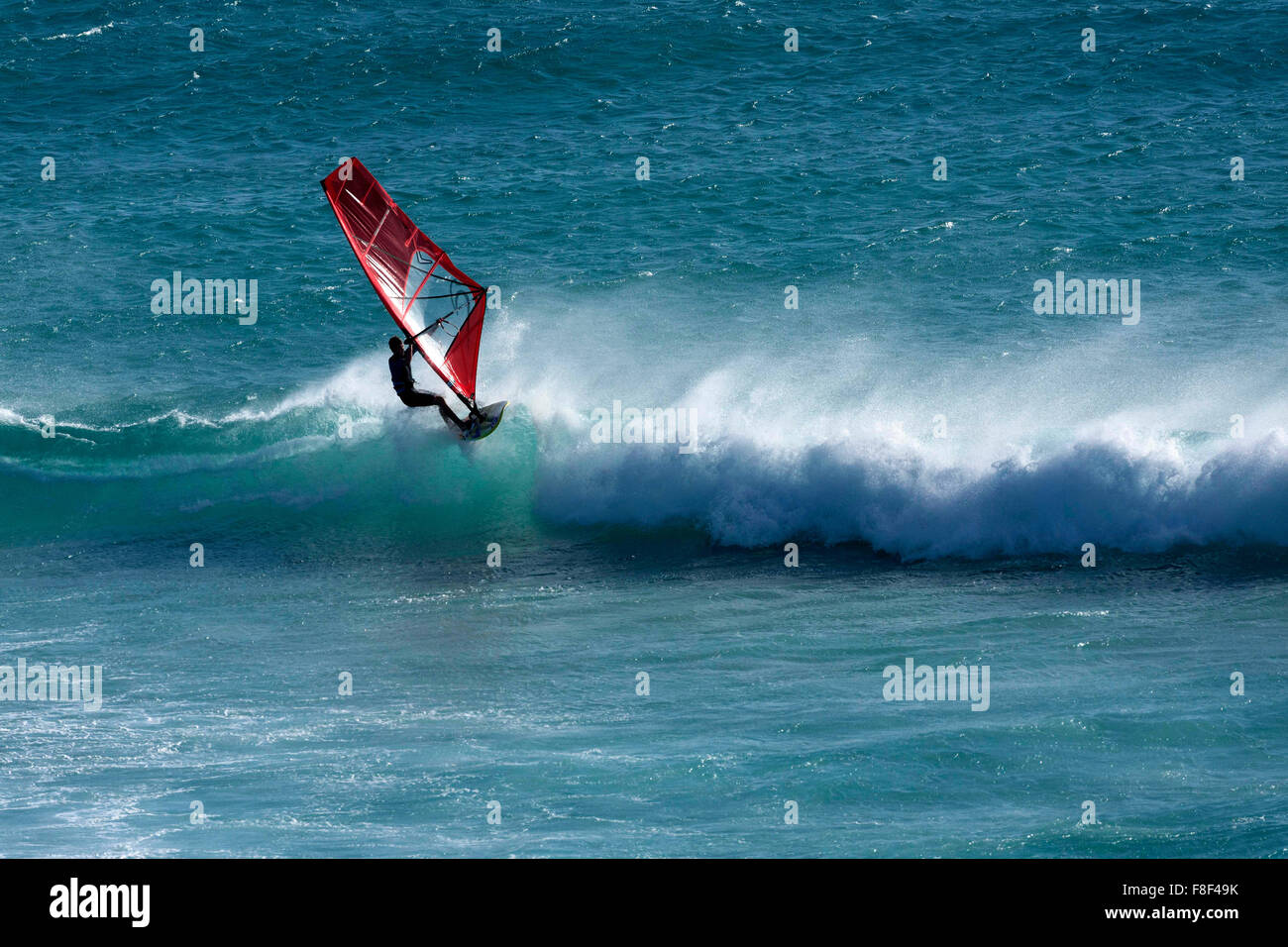 Wind Surfer riding wave, Esperance, Western Australia Stock Photo - Alamy
