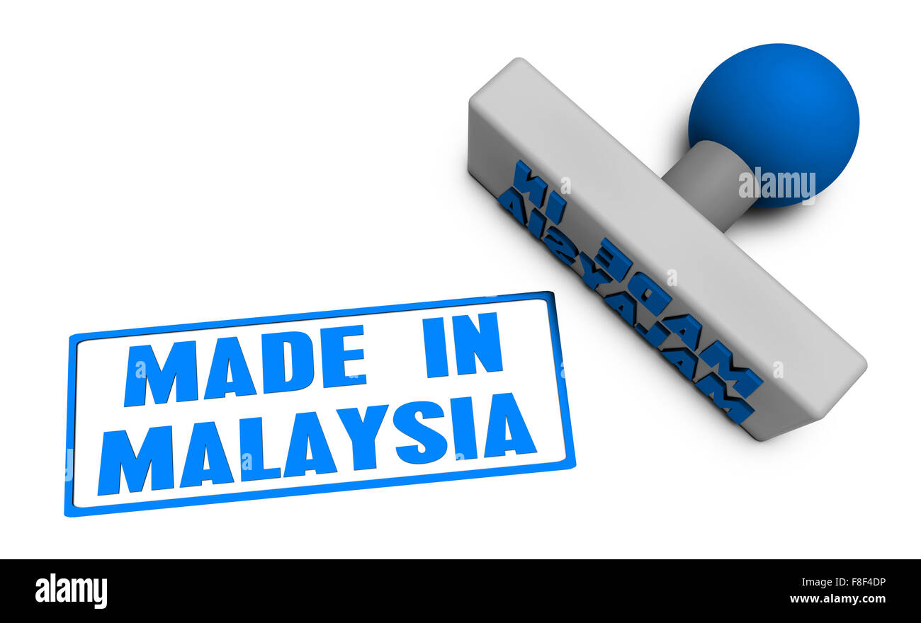 Made in Malaysia Stamp or Chop on Paper Concept in 3d Stock Photo - Alamy