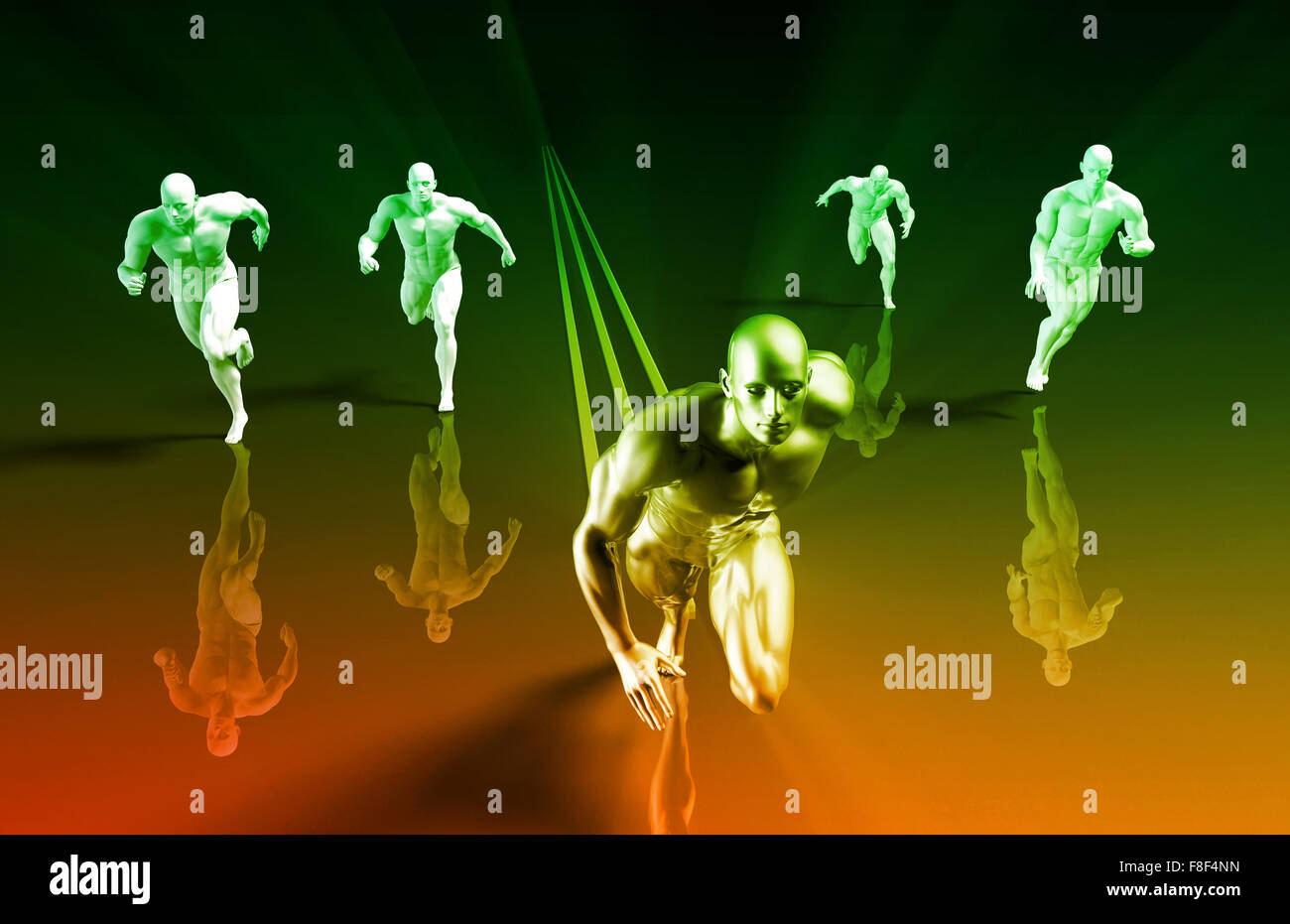 Business Competition with a Winning Leader Skill Stock Photo - Alamy