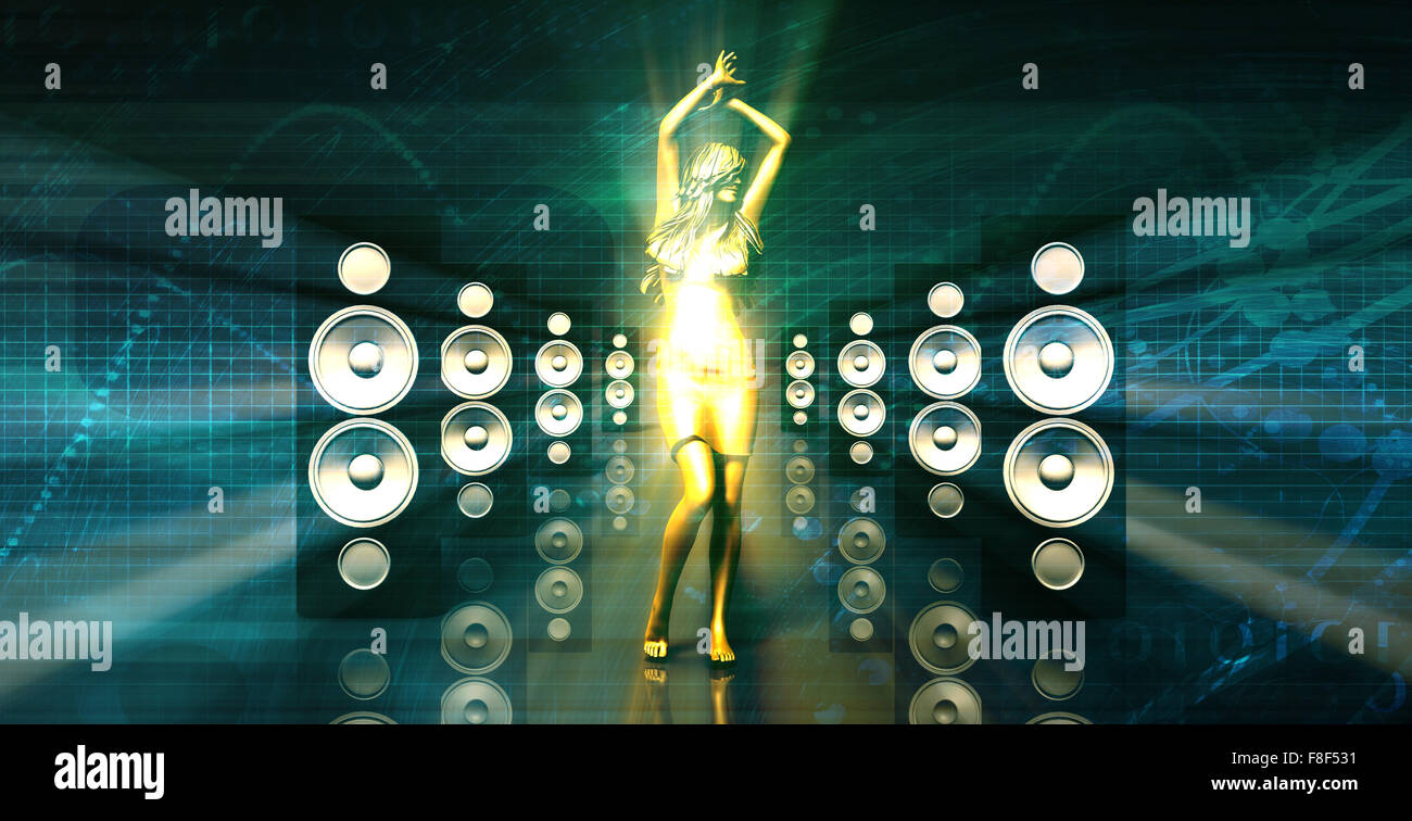 Music Festival and Concert with Glowing Lights Stock Photo - Alamy