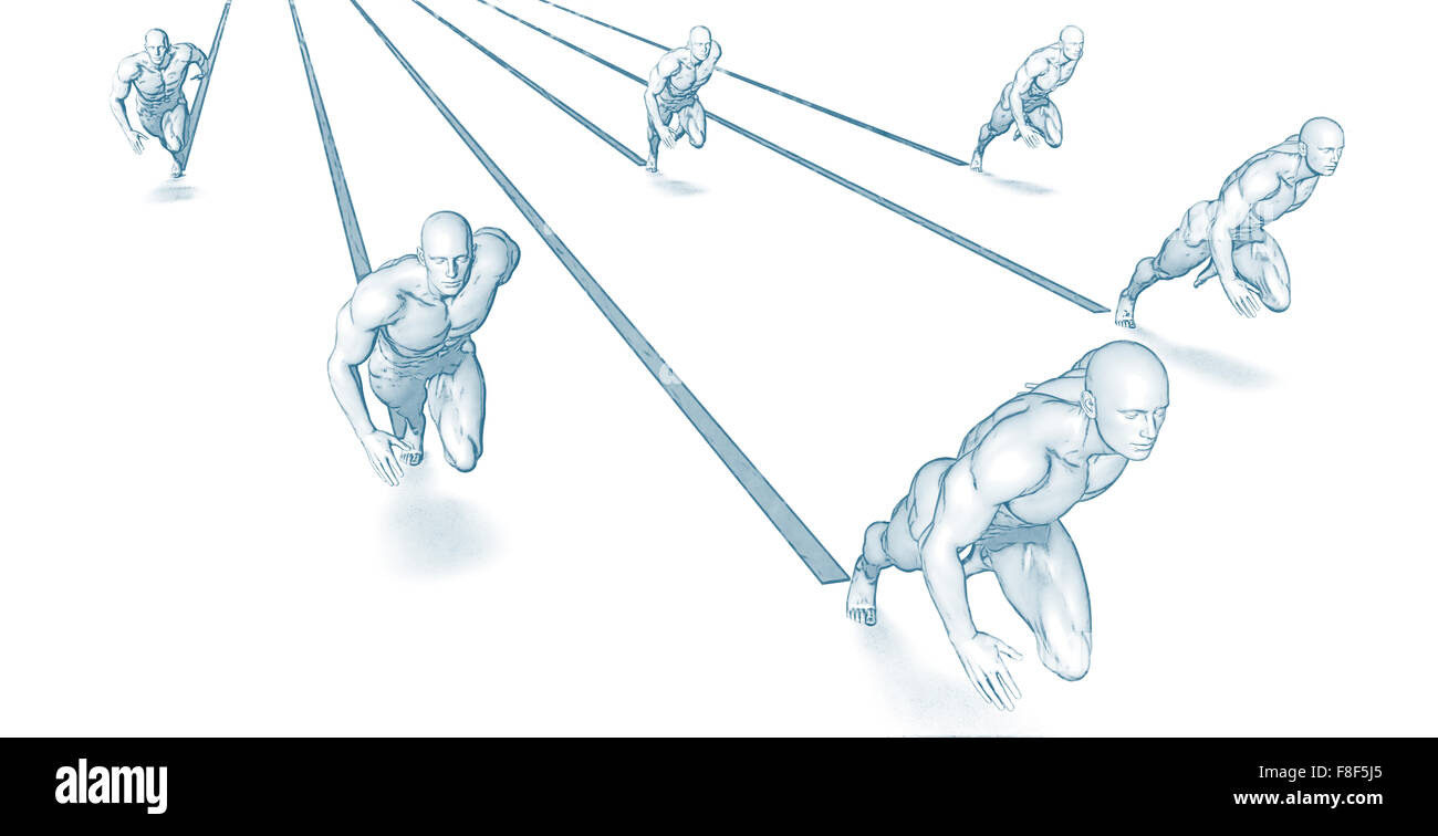 Concept of Teamwork with a Business Team Racing Together Stock Photo ...