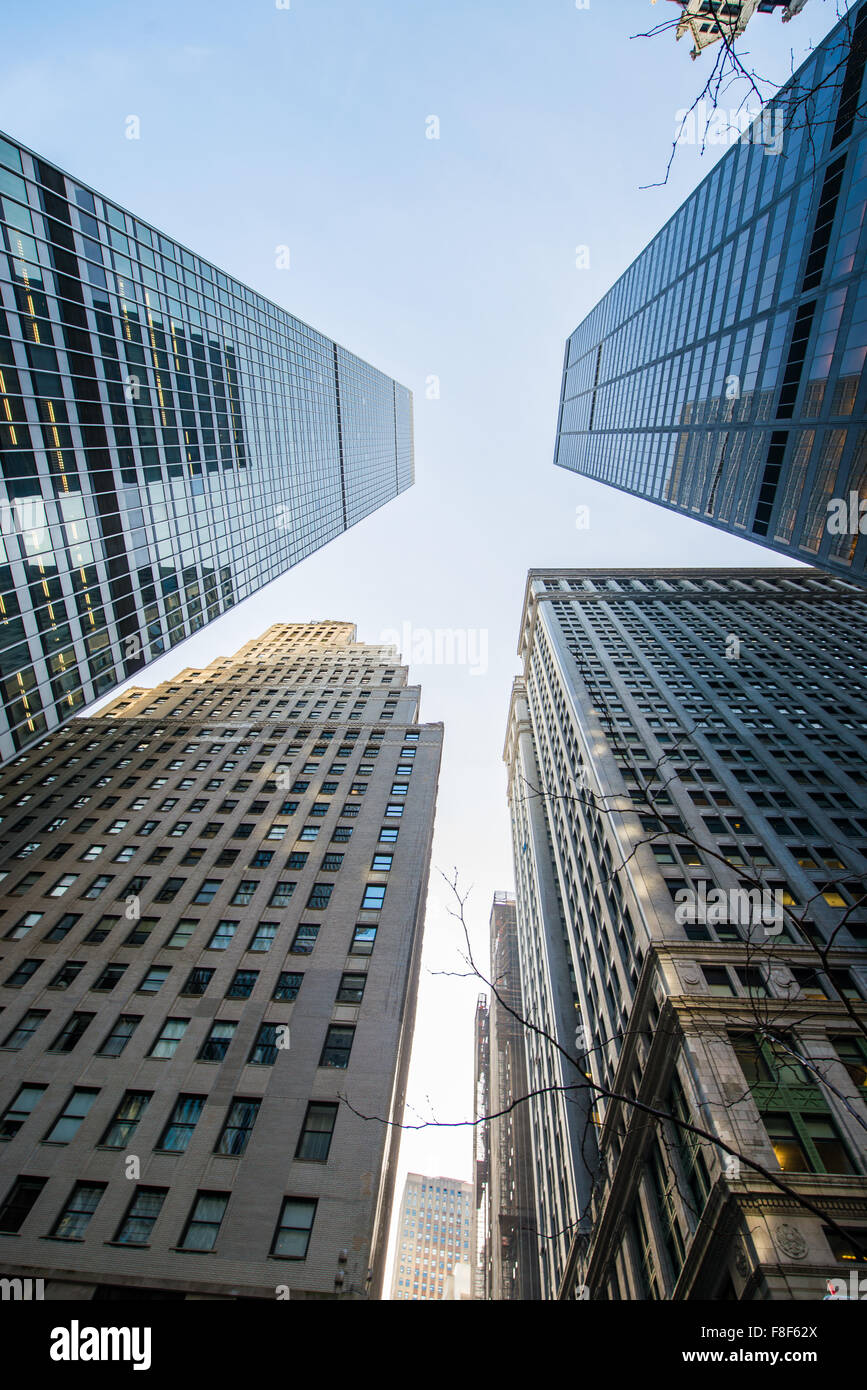 Tall skyscrapers shot with perspective Stock Photo - Alamy