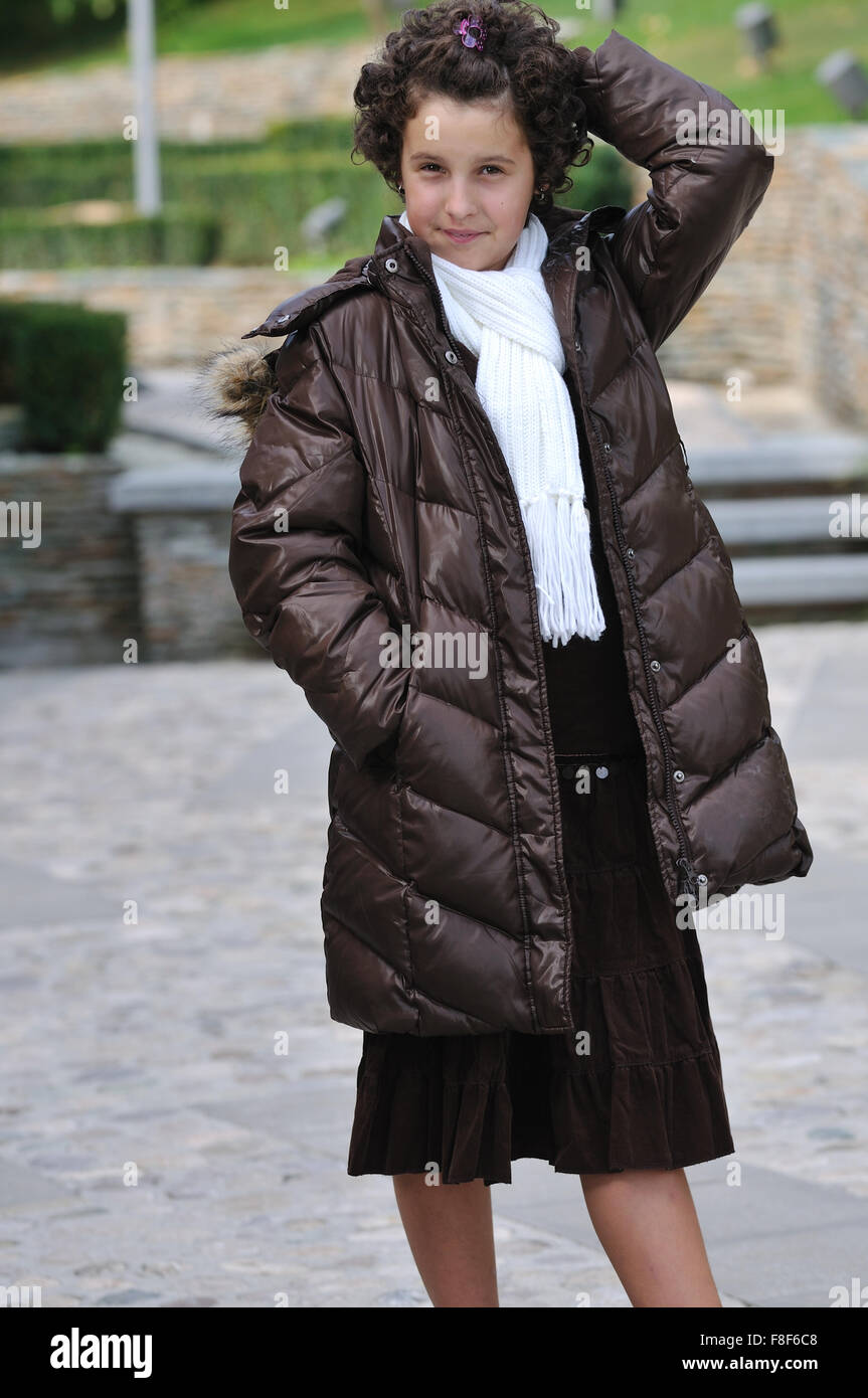 child fashion with beautiful little child outdoor in nature Stock Photo ...