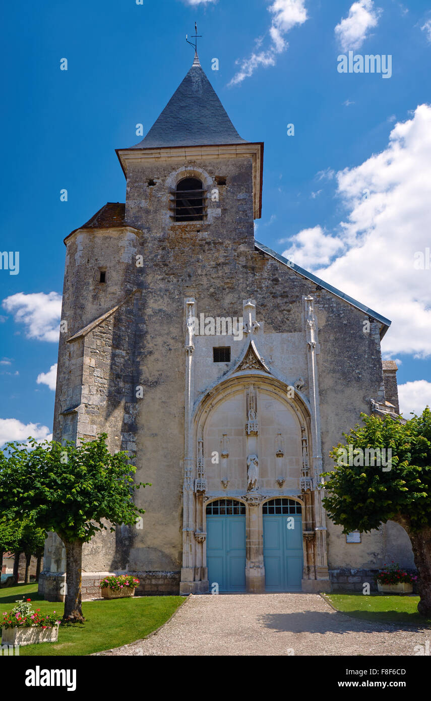 Medieval parish church in Champagne, France Stock Photo - Alamy