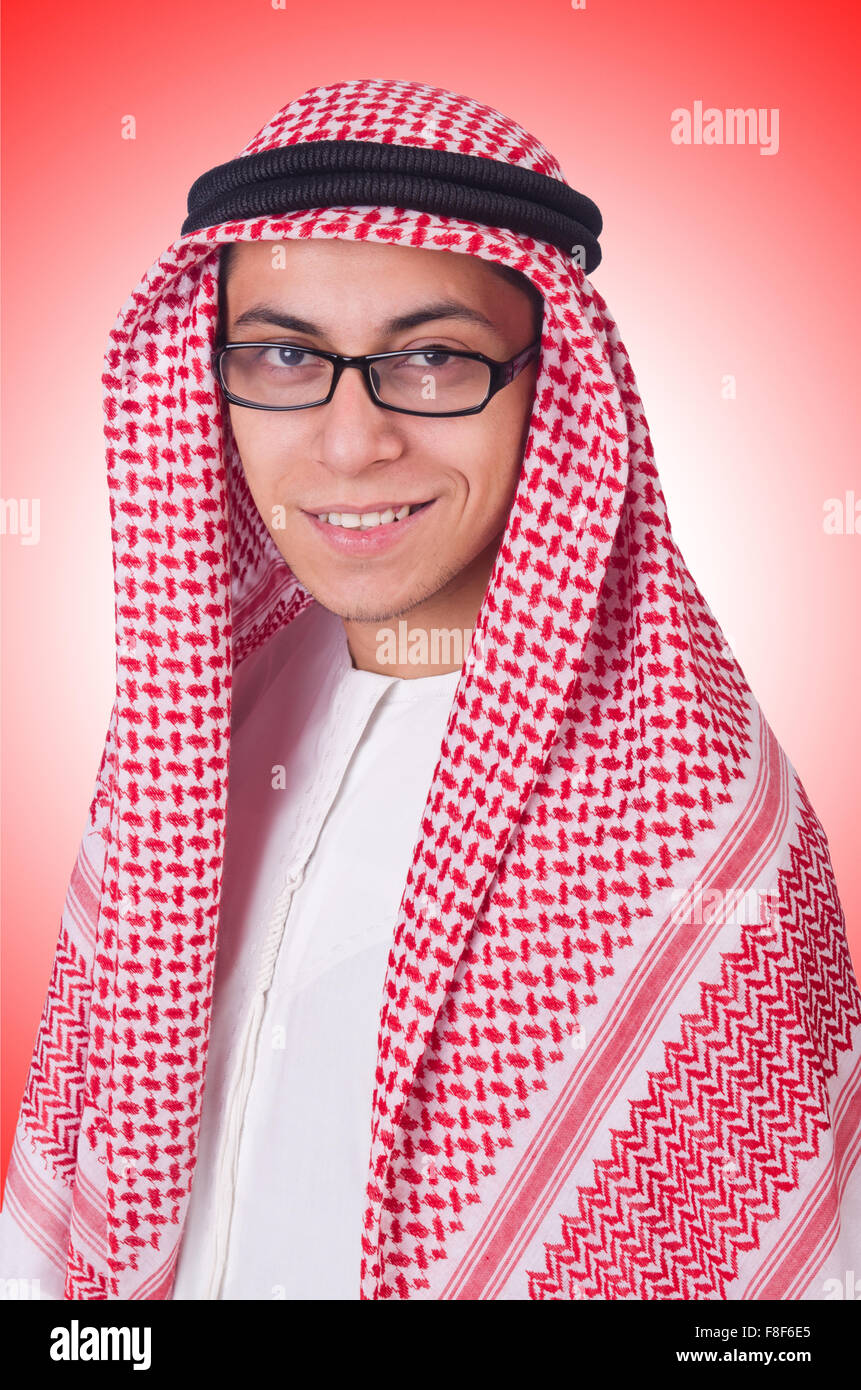 Young arab man isolated on white Stock Photo - Alamy