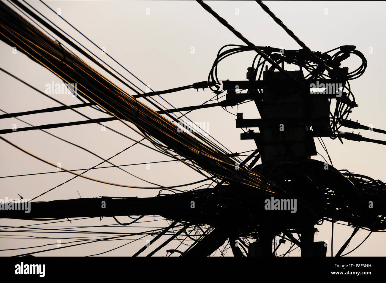 A Lot of Electric Cables Stock Photo - Alamy