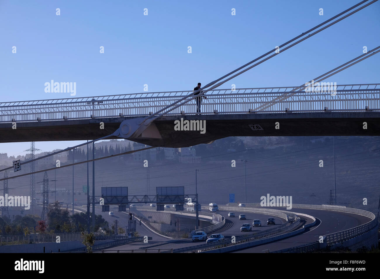 Pedestrian bridge highway hi-res stock photography and images - Alamy