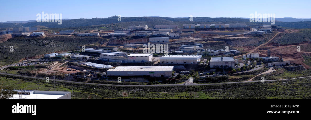 Israel, West Bank. 9th December, 2015. Panoramic view of the Barkan ...