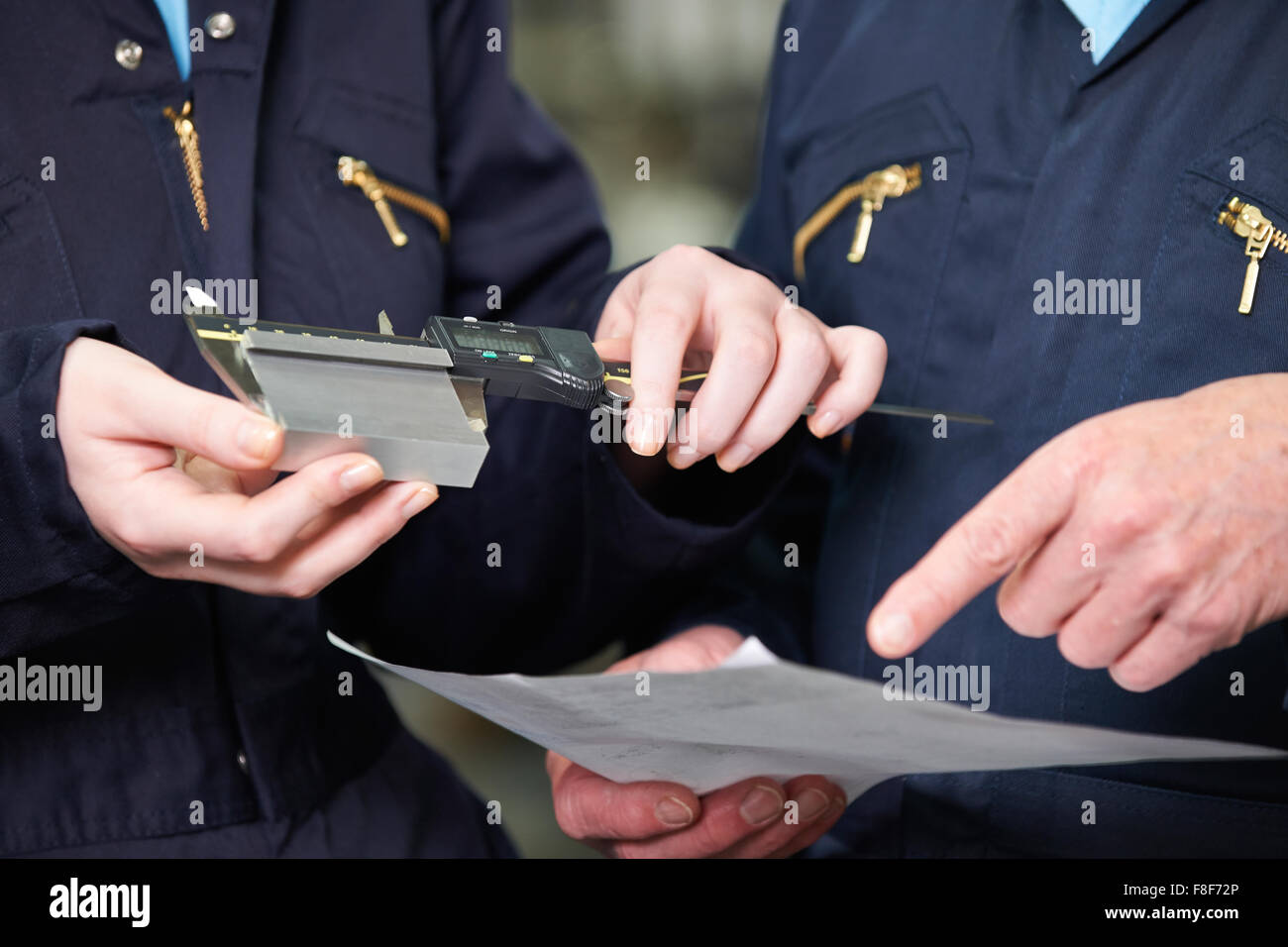 Engineer measuring component micrometer hi-res stock photography and ...