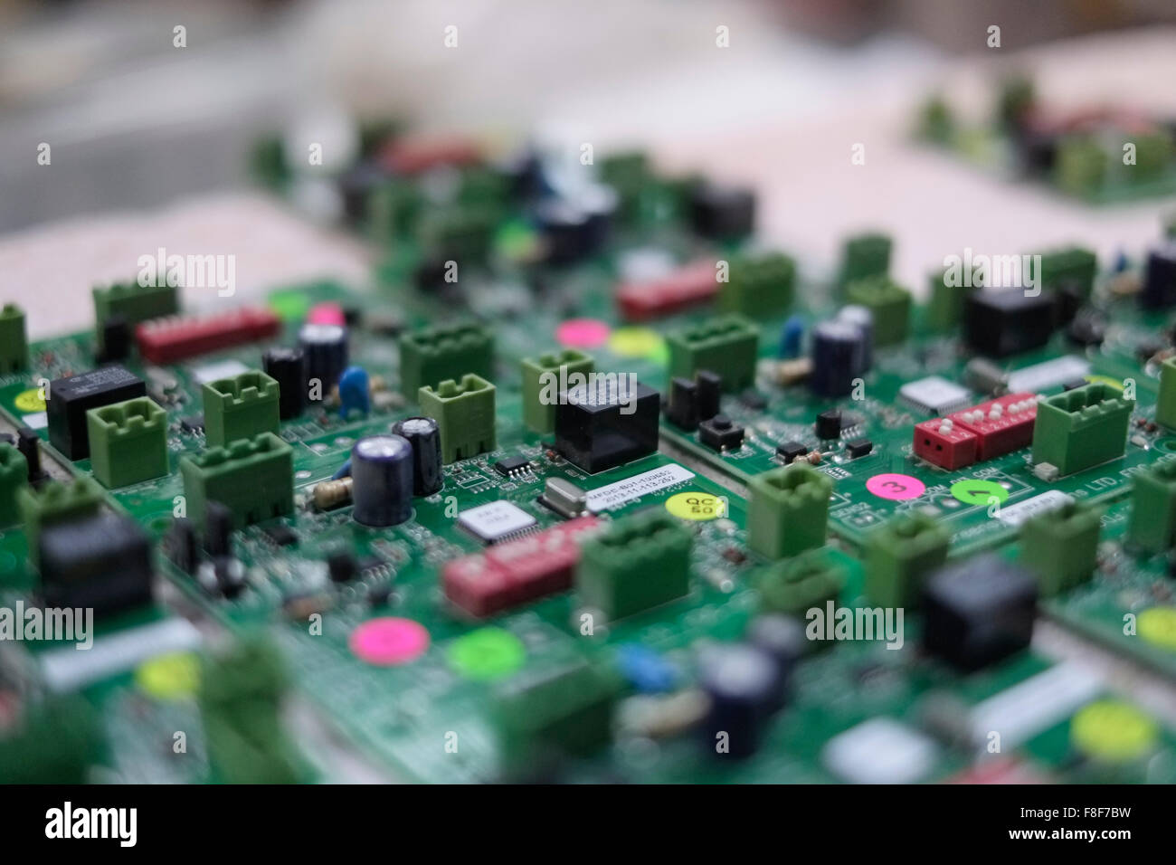 Detail of components of electrical circuit board Stock Photo - Alamy