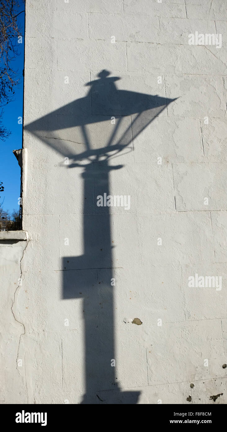 Shadow of a Streetlamp Stock Photo - Alamy