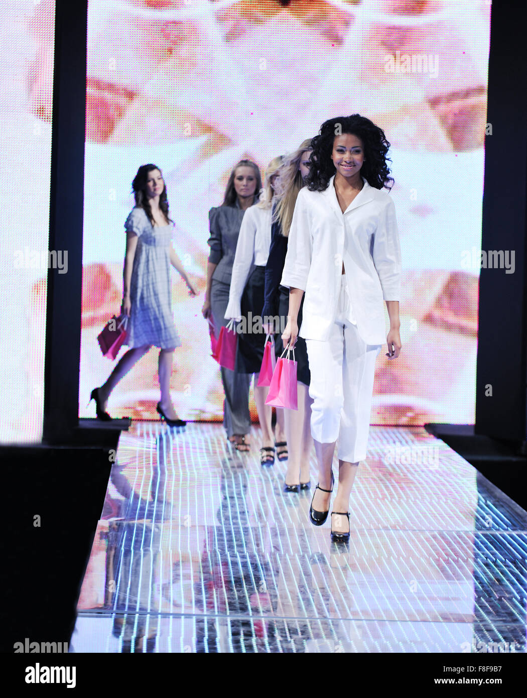 handsome man male model at fashion show stage event Stock Photo - Alamy