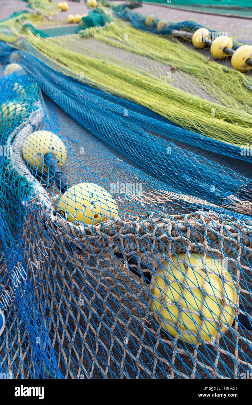 Fishing nets drying after the fishing Stock Photo - Alamy