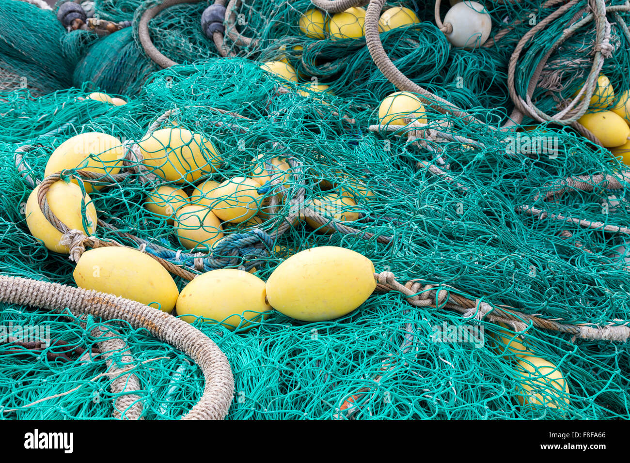 Fishing nets drying after the fishing Stock Photo - Alamy