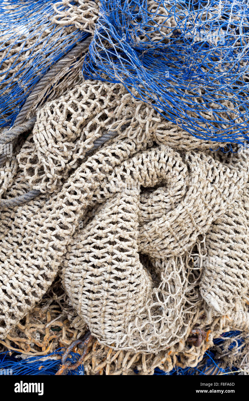 Fishing nets drying after the fishing Stock Photo - Alamy