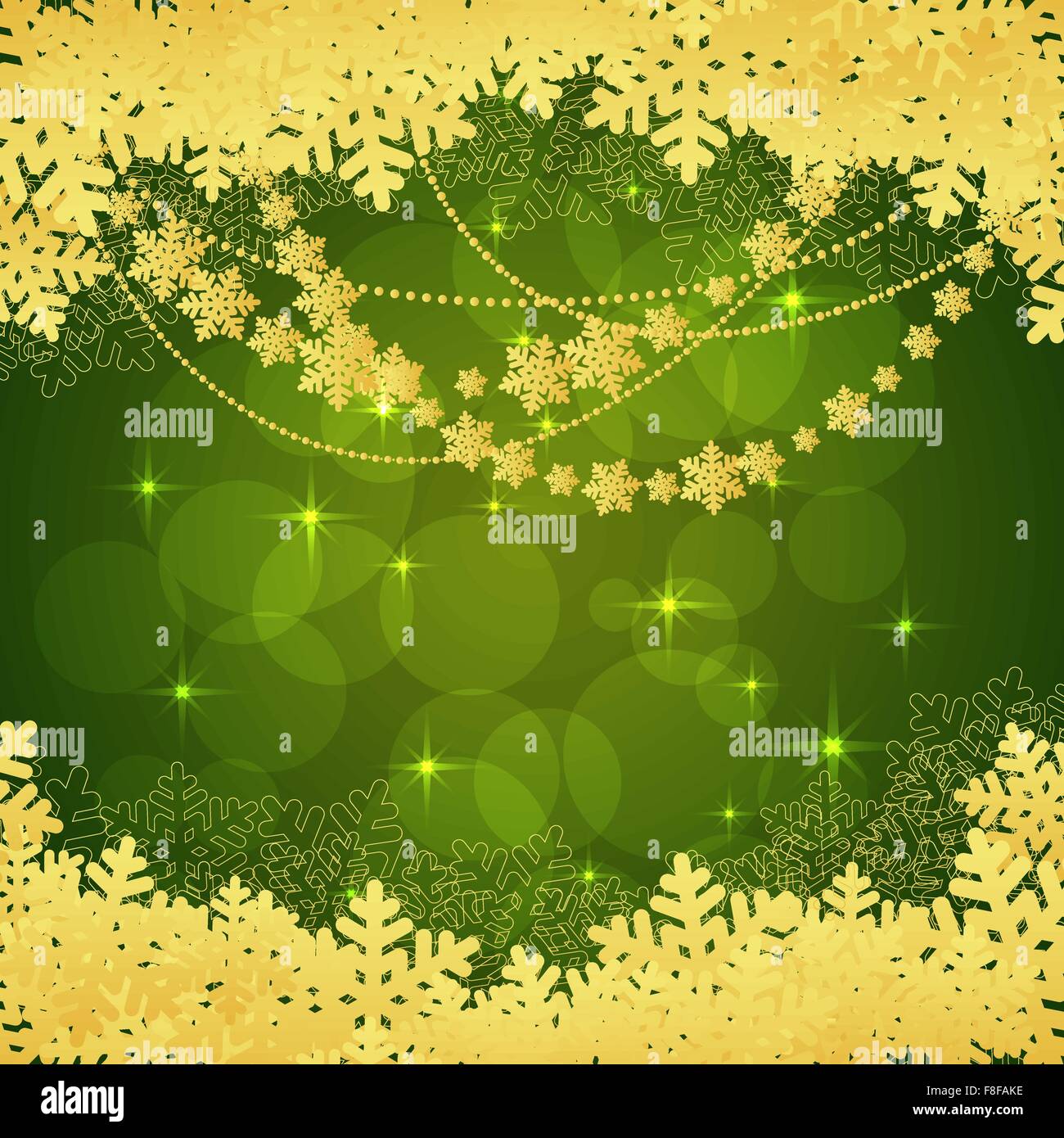 snowflakes green background Stock Vector Image & Art - Alamy