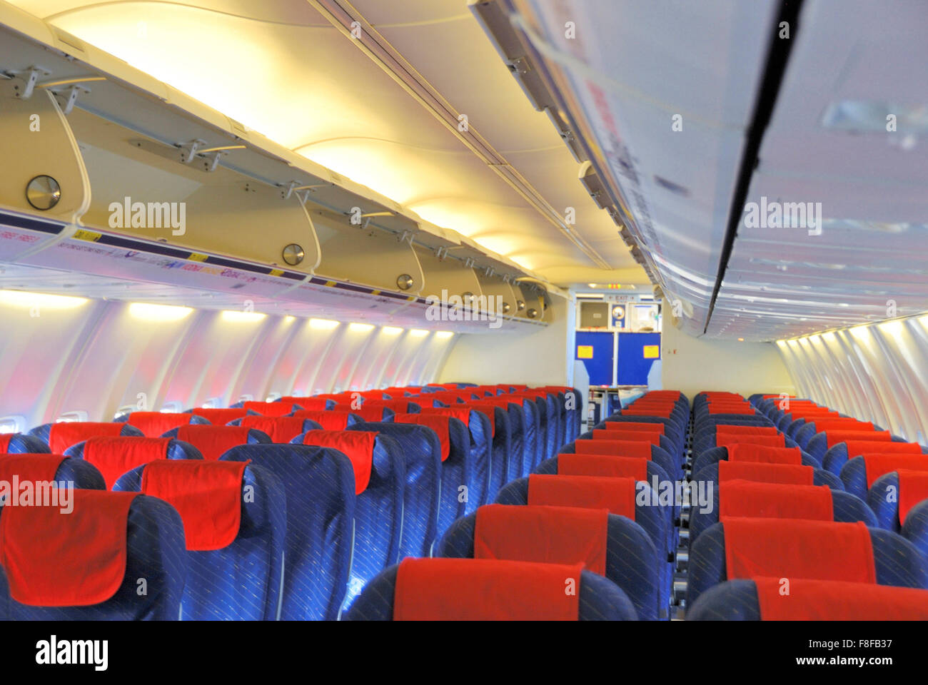 Inside a commercial passengers airplane Stock Photo - Alamy