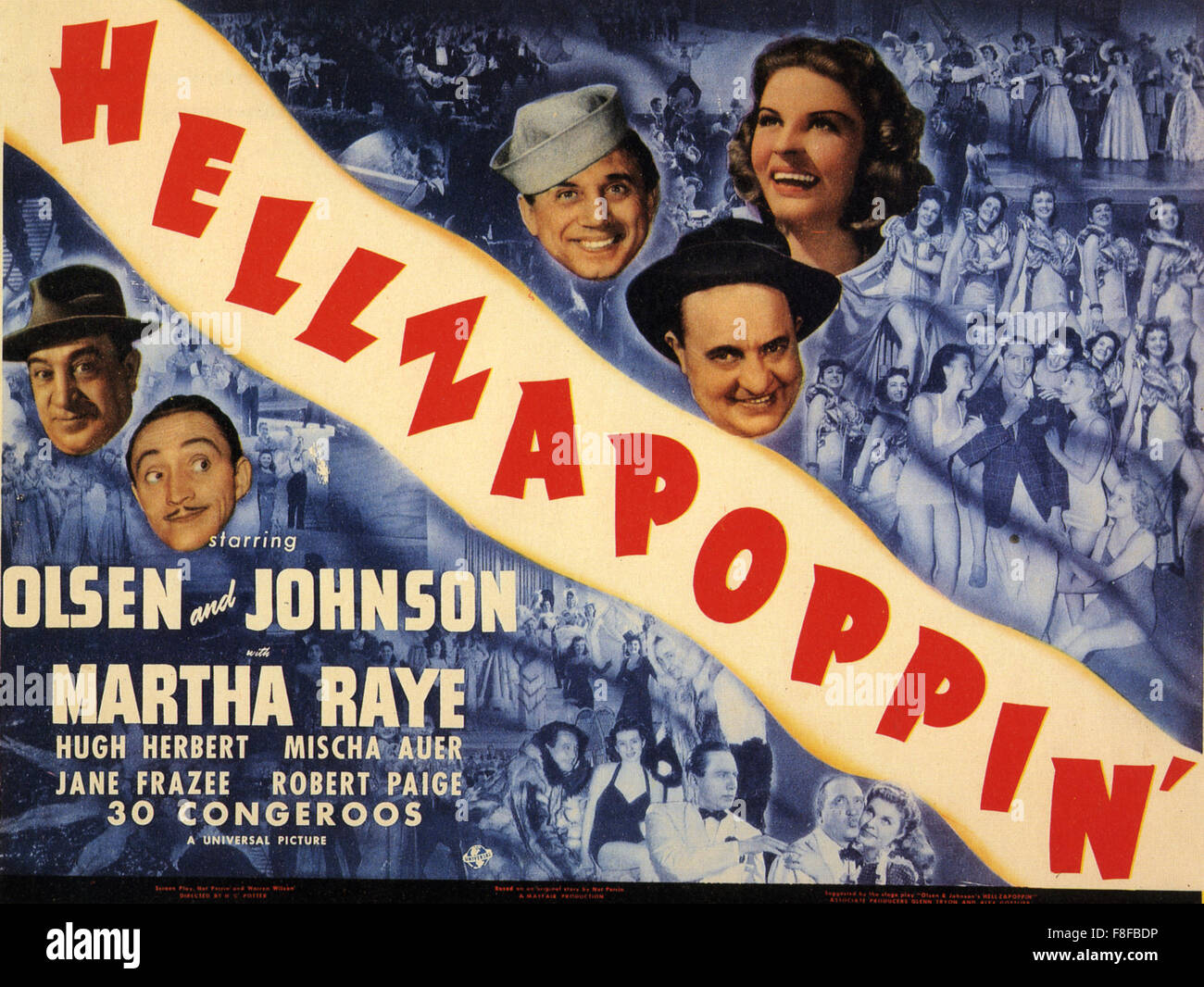 HELLZAPOPPIN' 1941 Universal Pictures film with Ole Olson and Martha Raye Stock Photo - Alamy