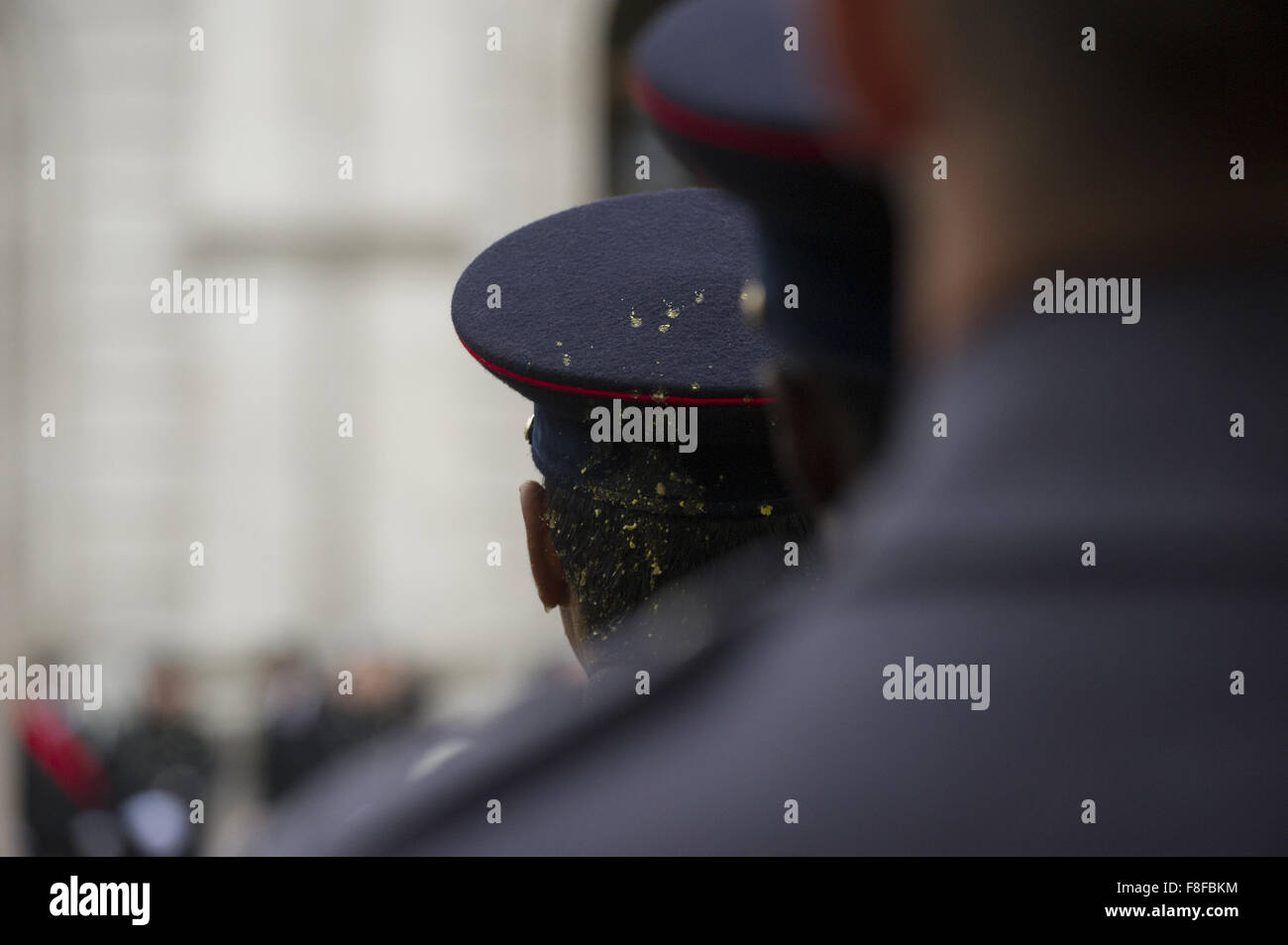 A soldier is sick on the back of another soldiers head as Member of the ...