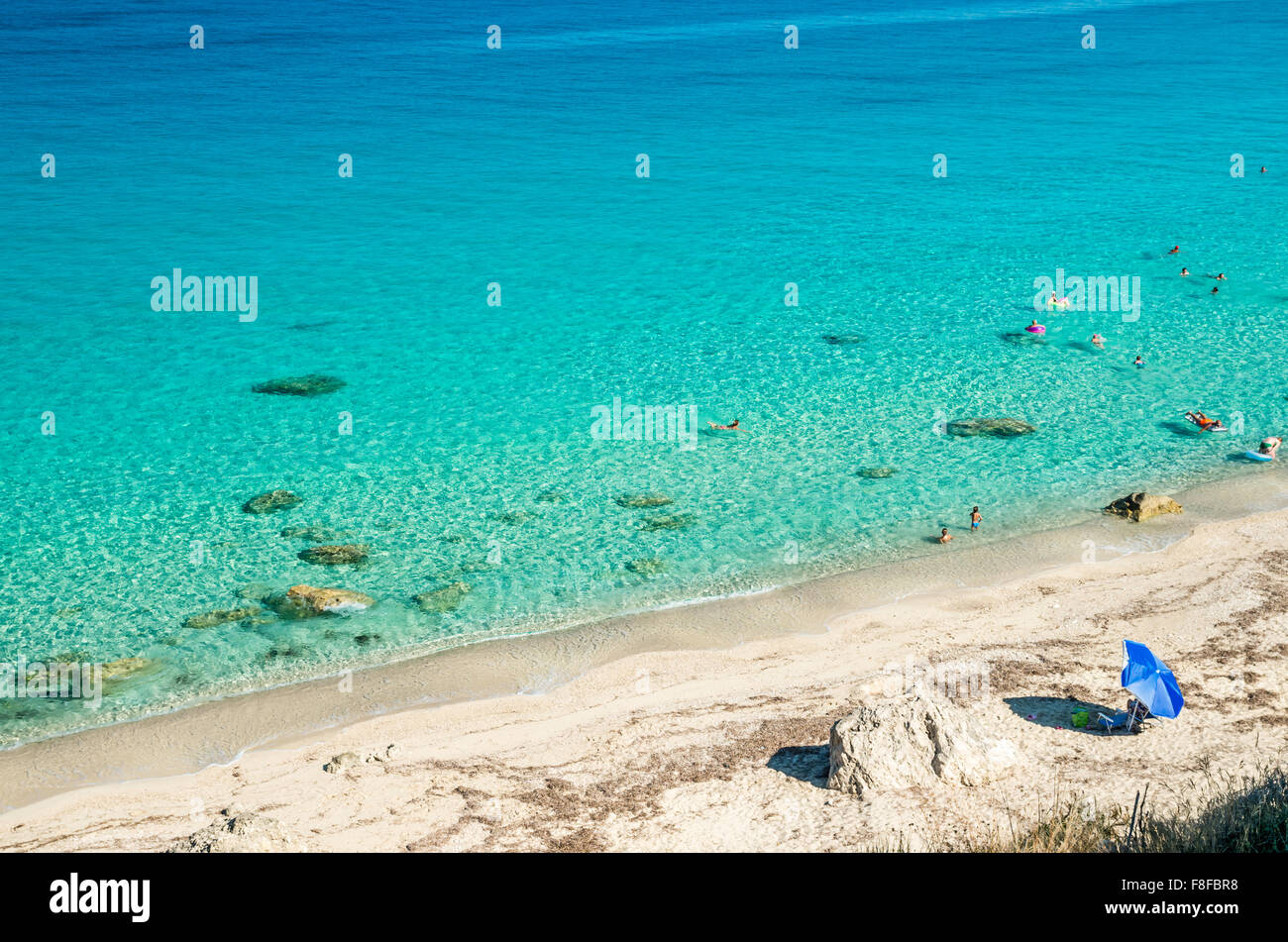 Agios Nikitas beach in Lefkada island, Greece Stock Photo - Alamy