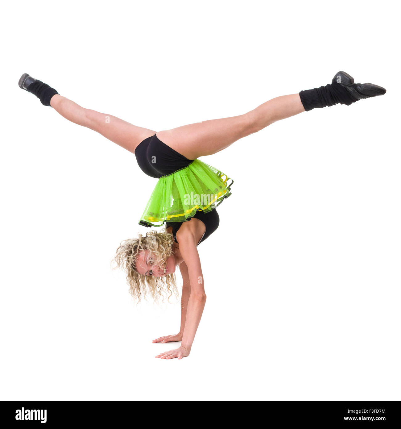Aerobics fitness woman exercising isolated in full body Stock Photo - Alamy