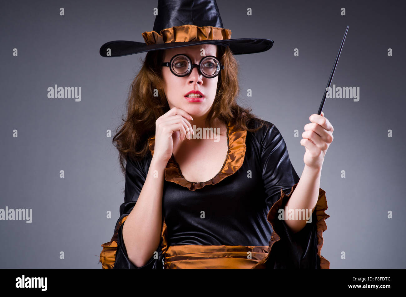 Witch doing her dirty tricks Stock Photo - Alamy