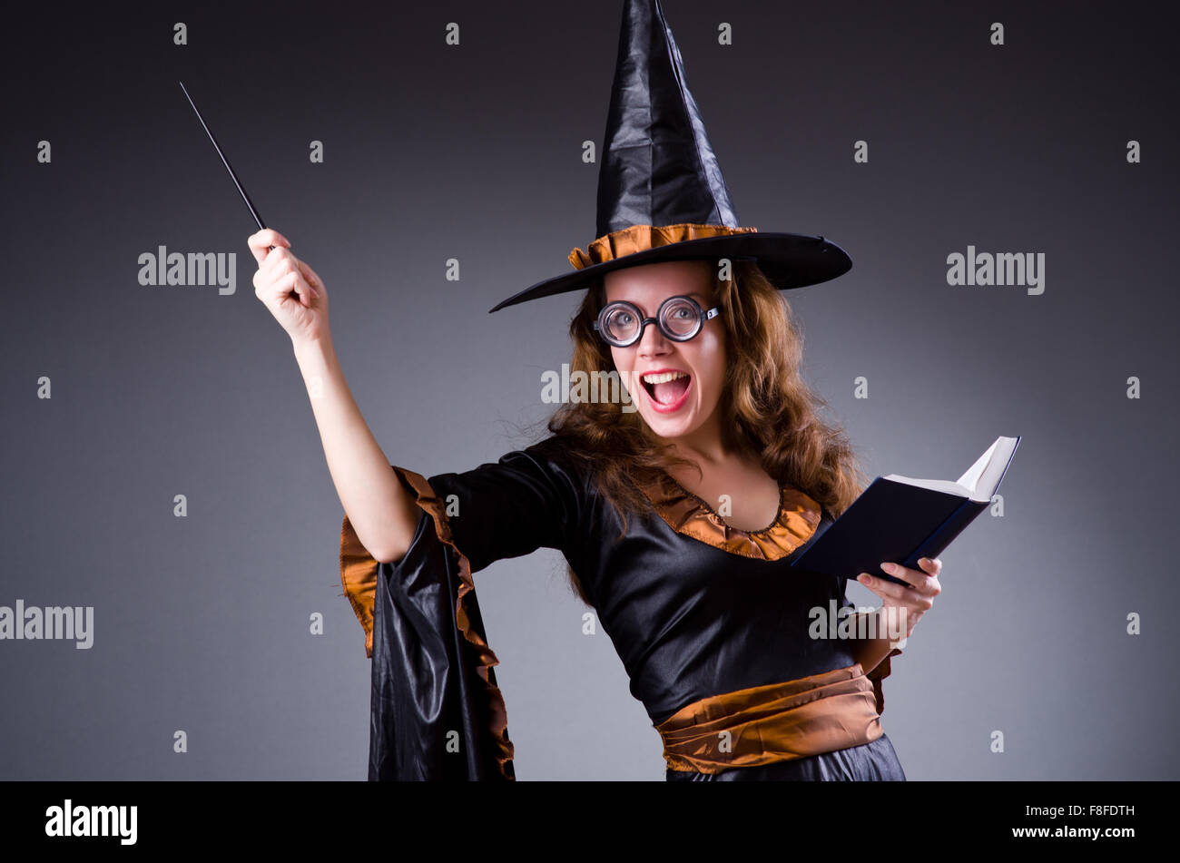 Witch doing her dirty tricks Stock Photo - Alamy