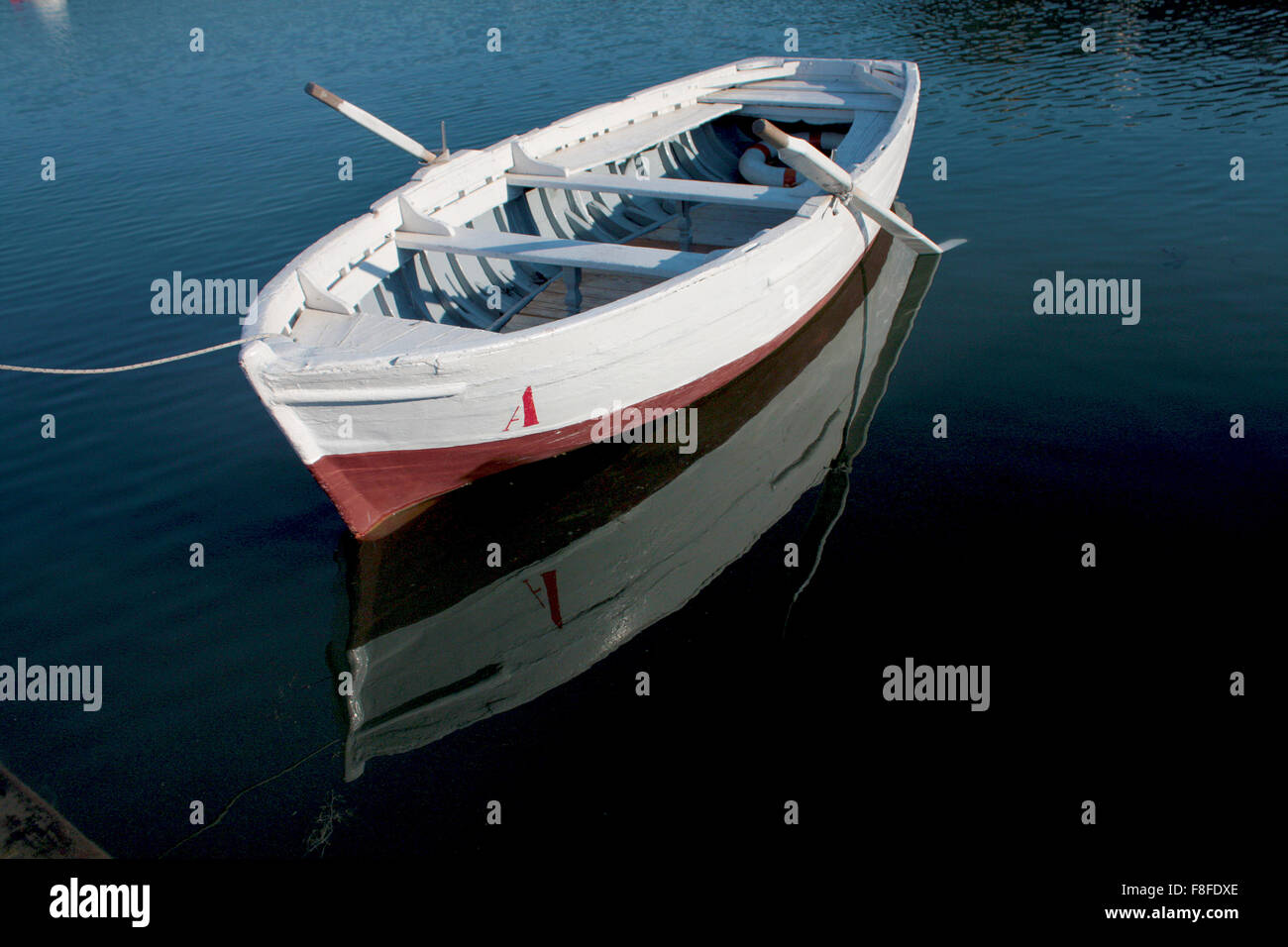 Old red white row boat hi-res stock photography and images - Alamy