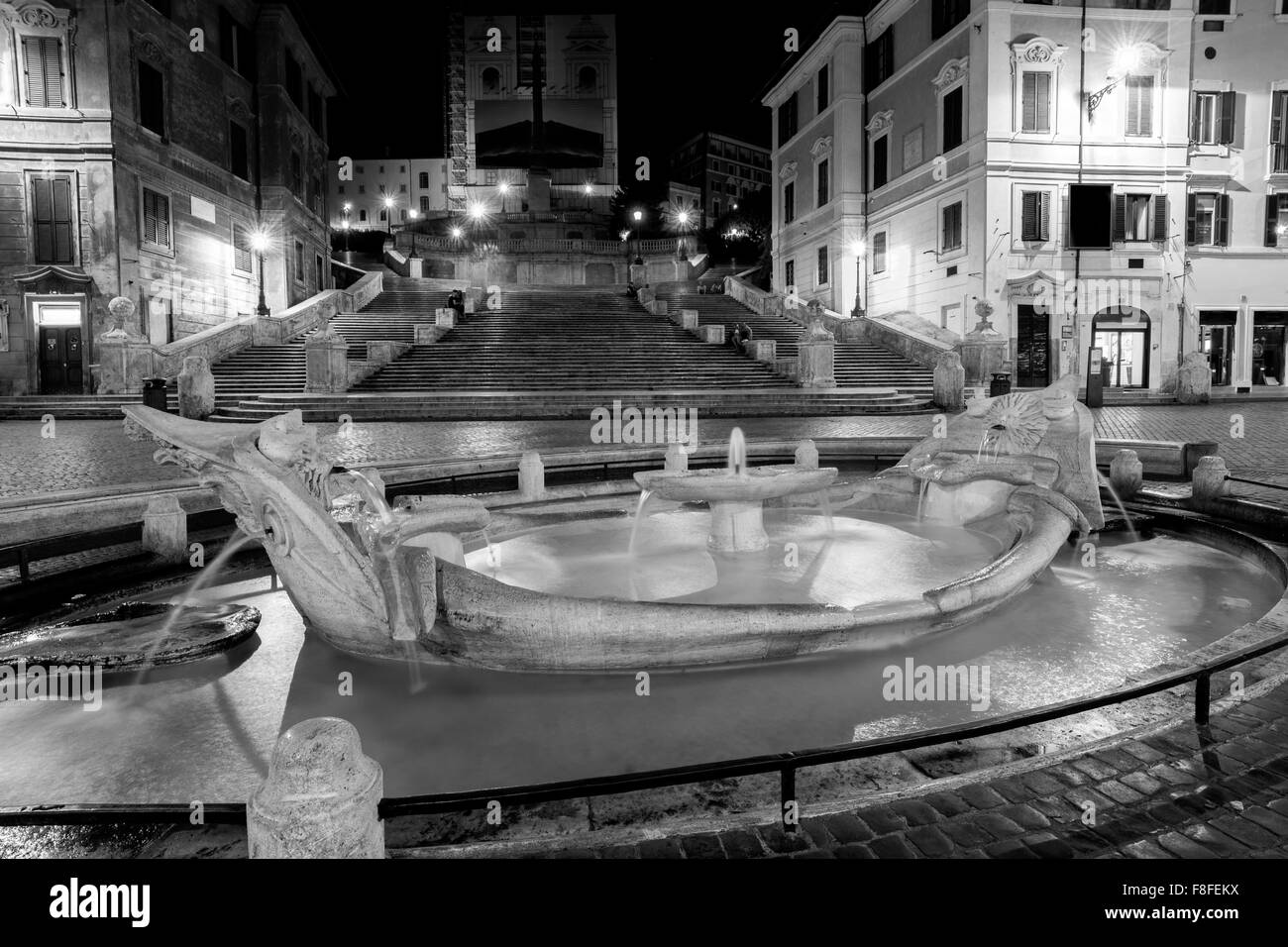 Spanish Steps at night. Rome - Italy Stock Photo - Alamy