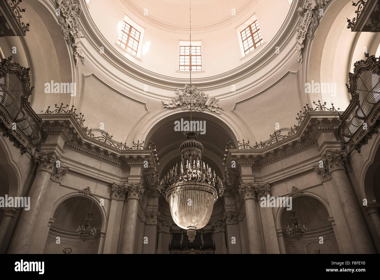 Catania church view of the baroque interior of the Church of St Agatha ...