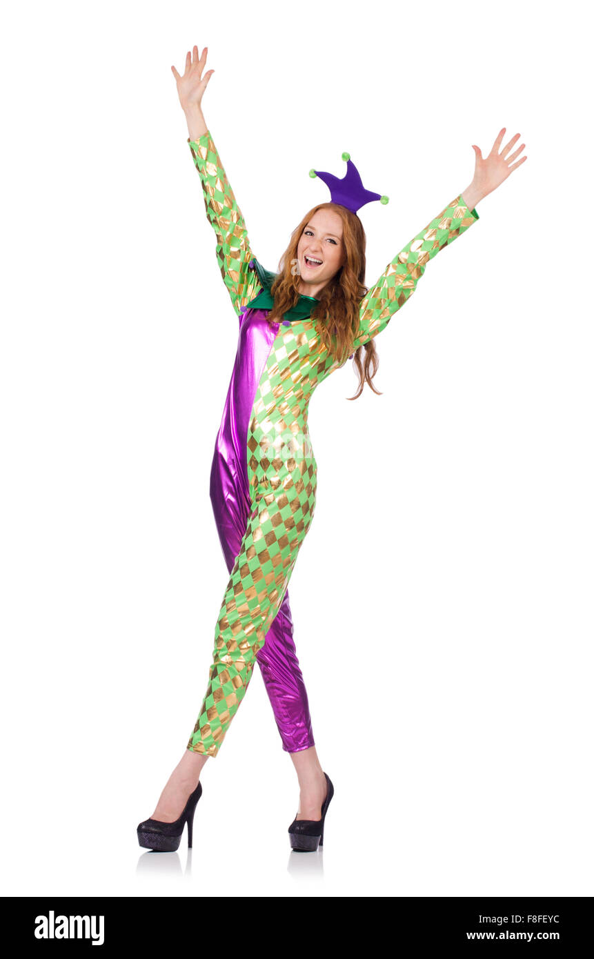 Circus clown wearing hat Cut Out Stock Images & Pictures - Alamy