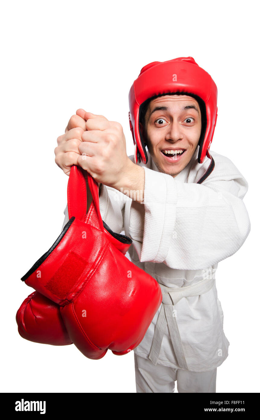 Man boxer isolated on white Stock Photo - Alamy