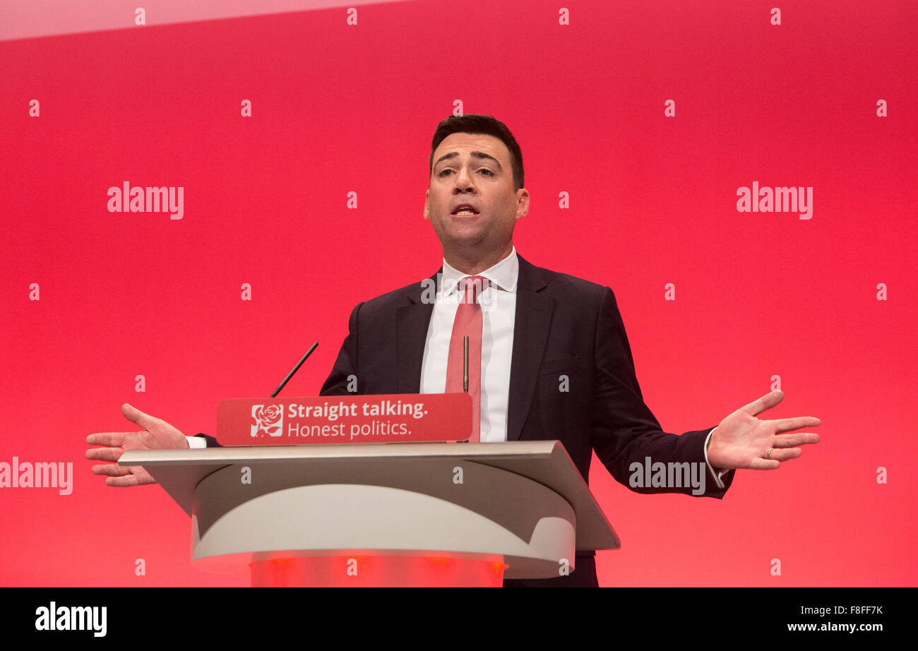 Shadow Home secretary,Andy Burnham,gives his keynote speech at the ...