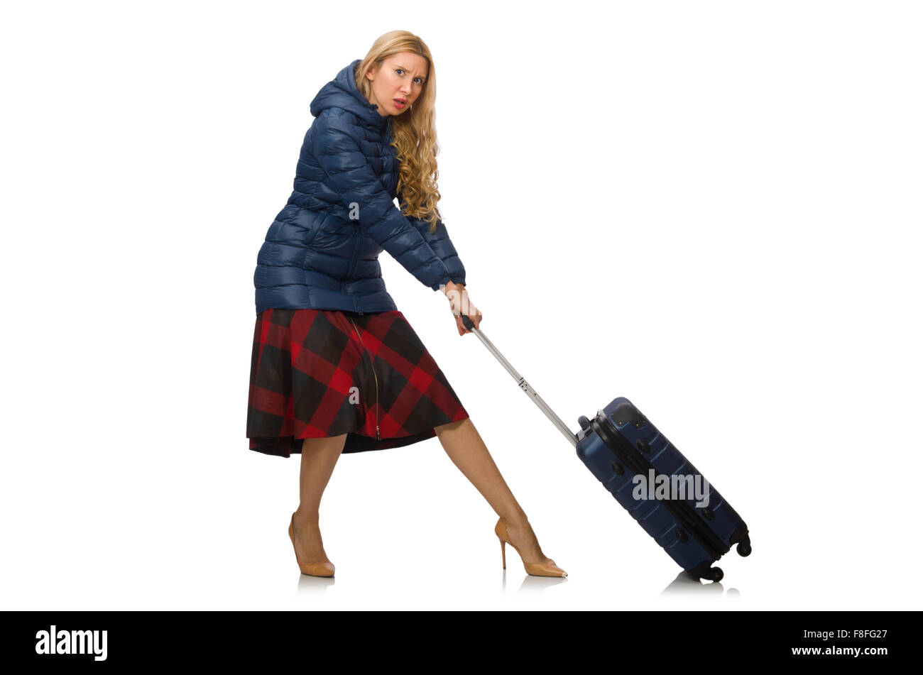 Female model in checkered Cut Out Stock Images & Pictures - Alamy