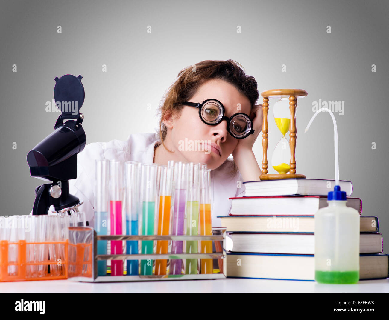 Crazy woman chemist in lab hi-res stock photography and images - Alamy