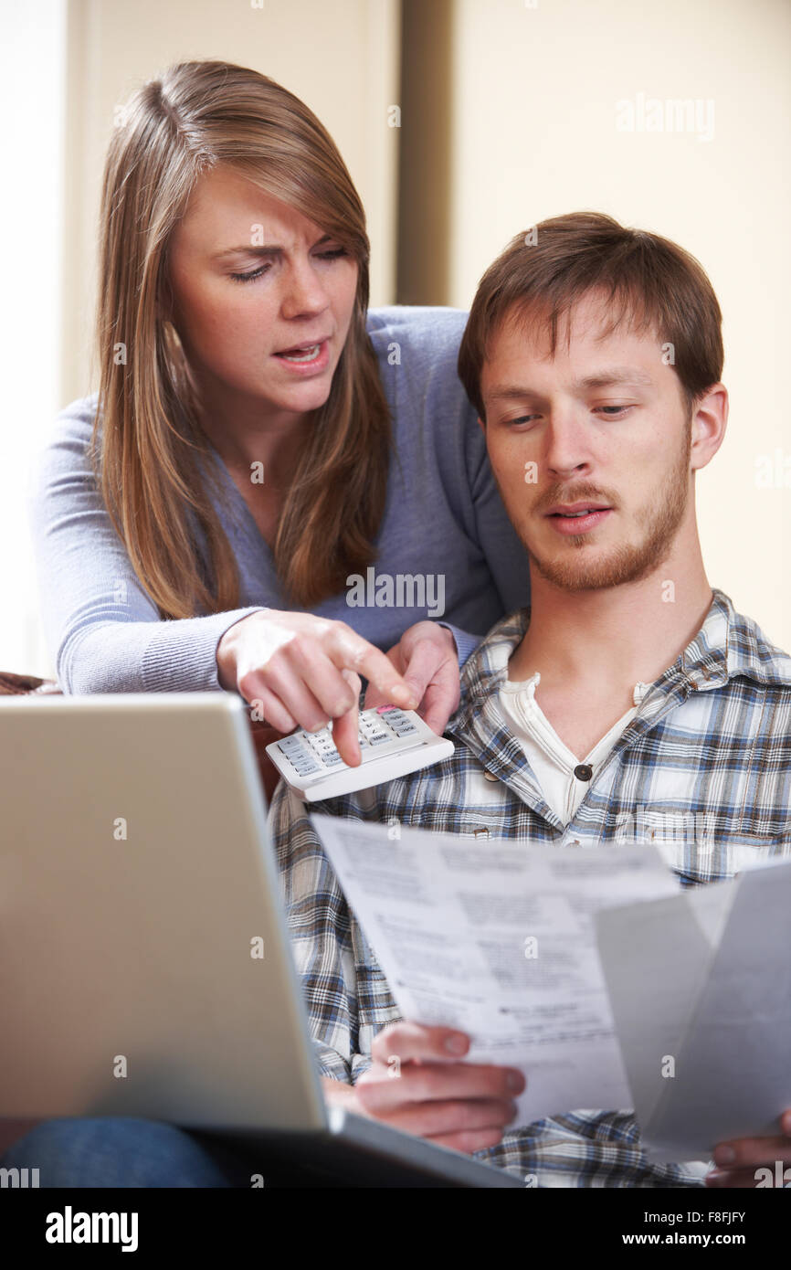 Couple Arguing Over Home Finances Stock Photo - Alamy