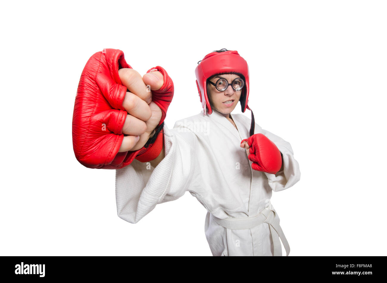 Man boxer isolated on white Stock Photo - Alamy