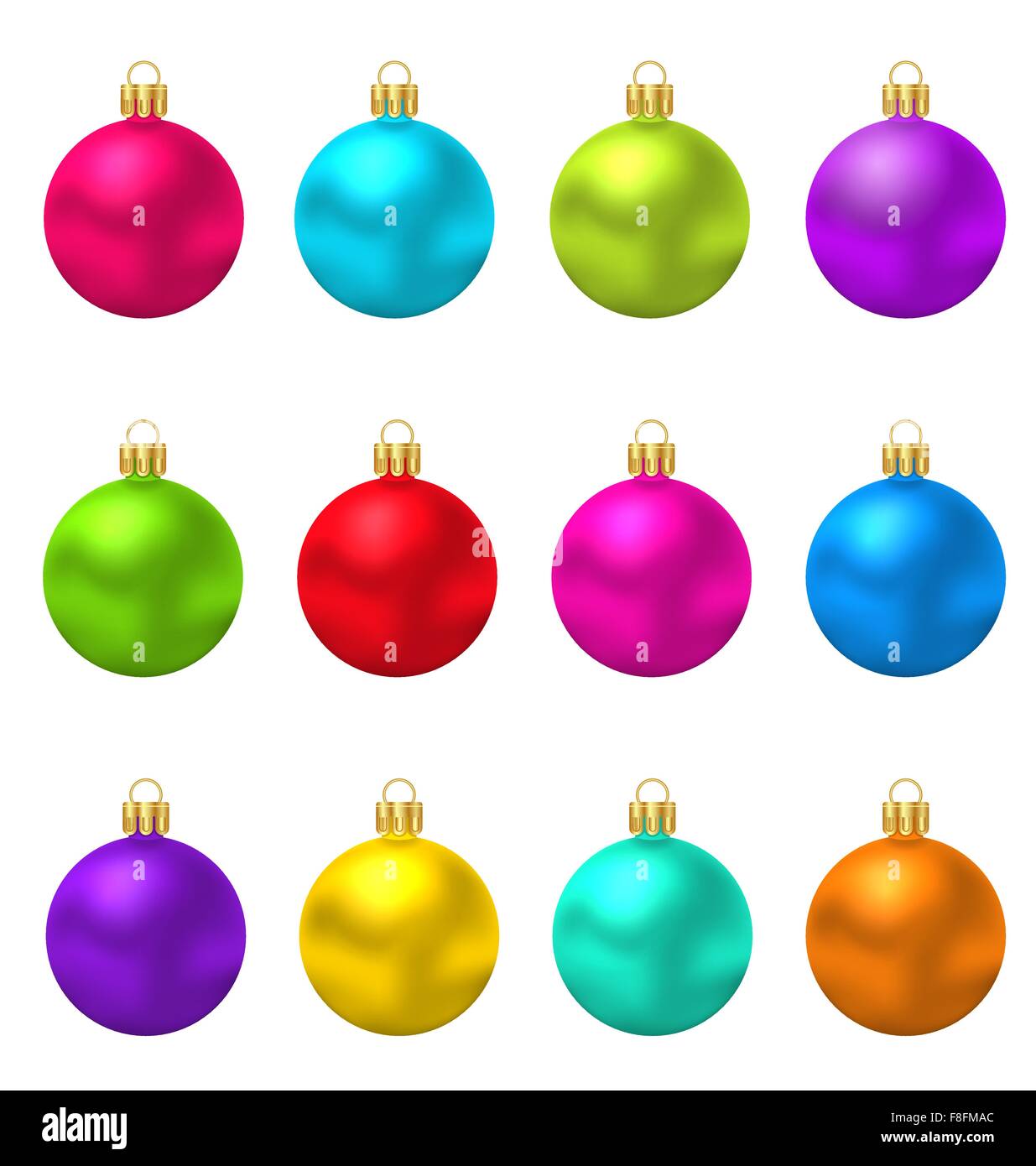 Colorful Christmas Glass Balls Stock Vector Image & Art - Alamy