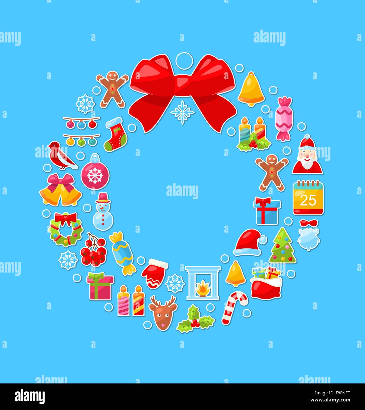 Holiday christmas wreath on Stock Vector Images - Alamy