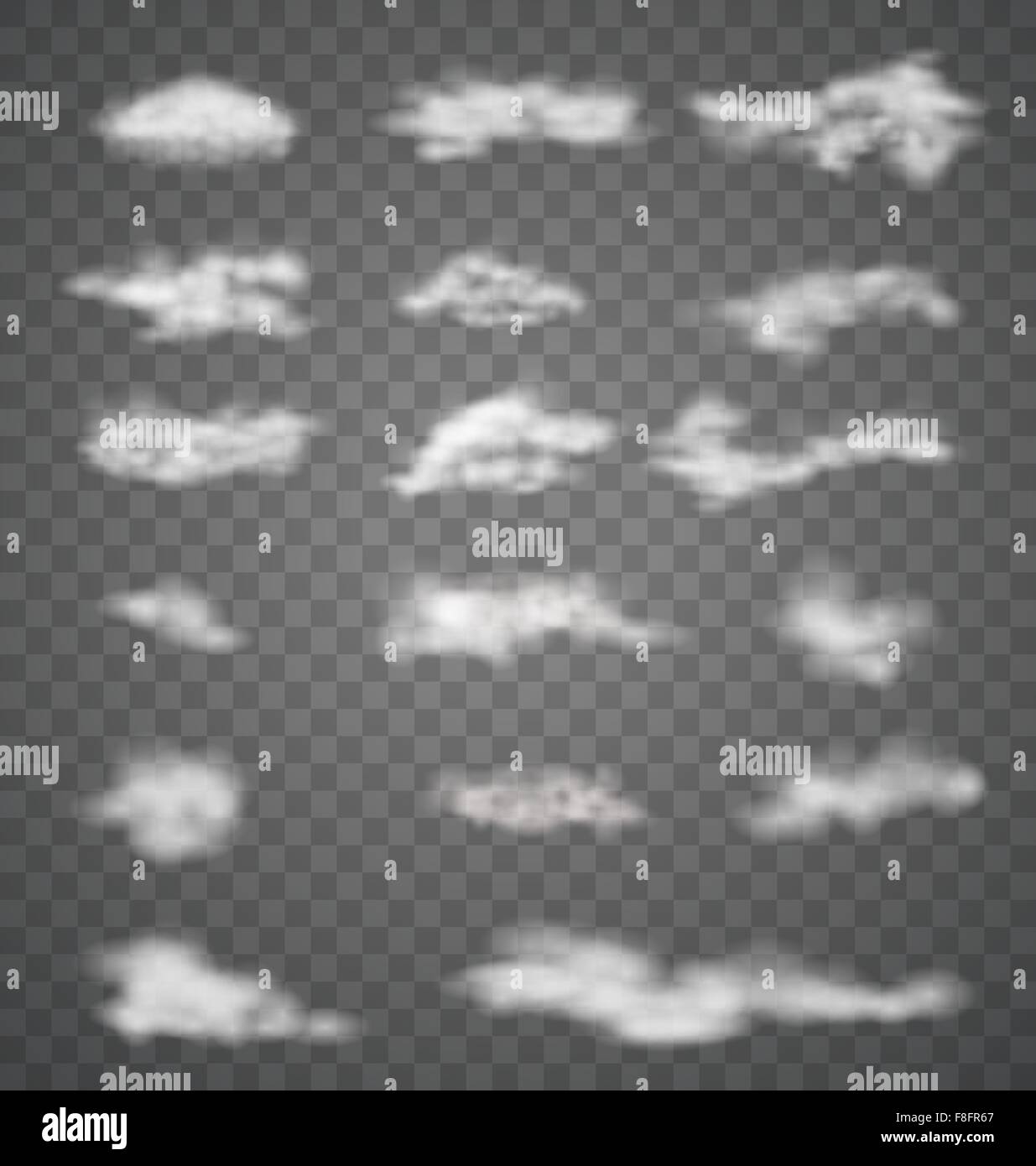 Collection clouds on transparent background Stock Vector Image & Art ...