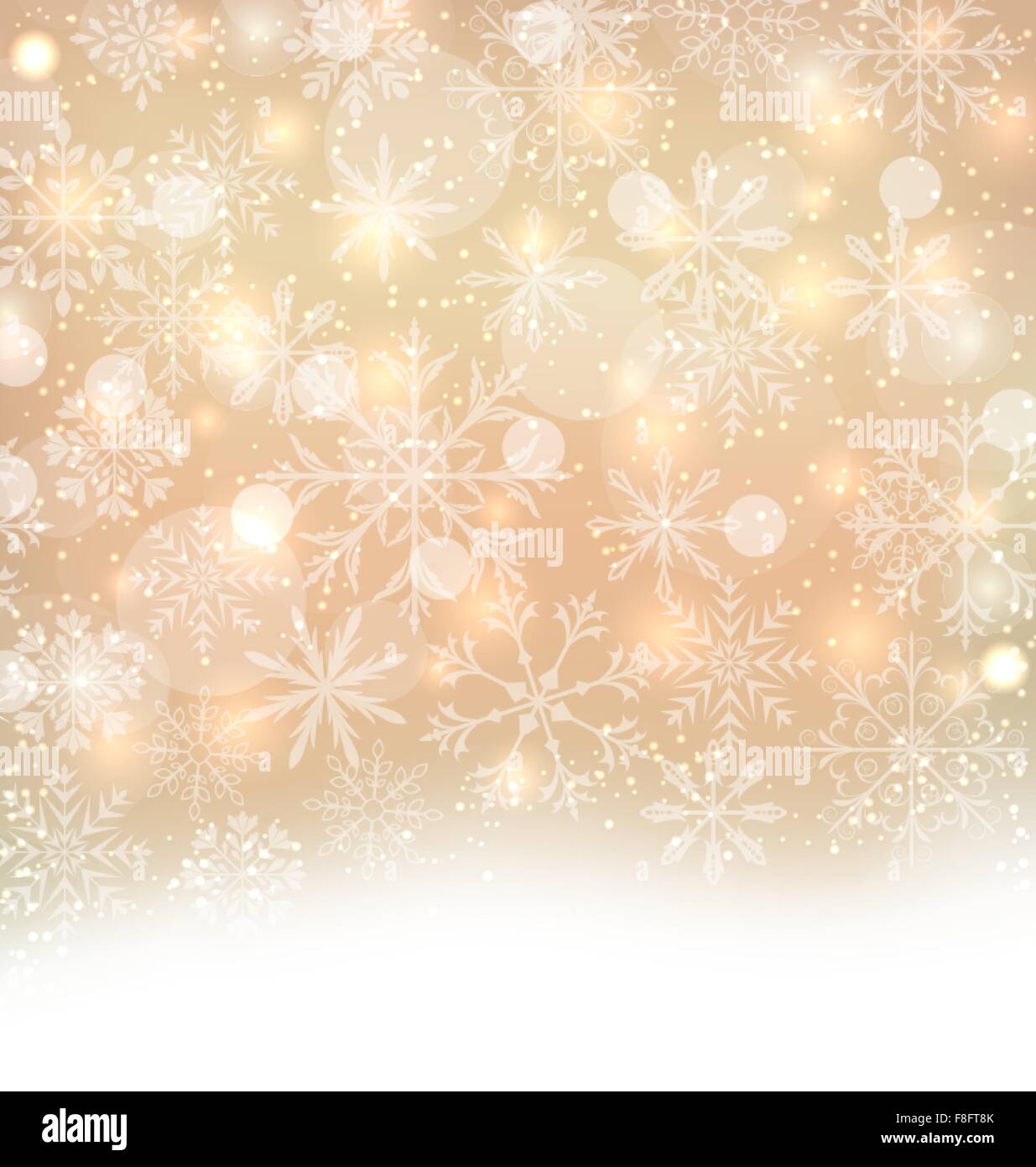 Shimmering Xmas Light Background with Snowflakes, Winter Wallpap Stock ...
