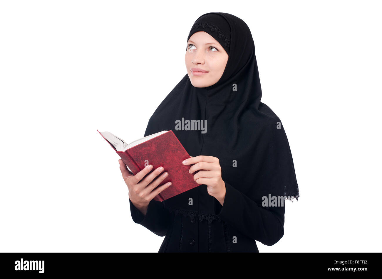 Young muslim female student with books Stock Photo - Alamy