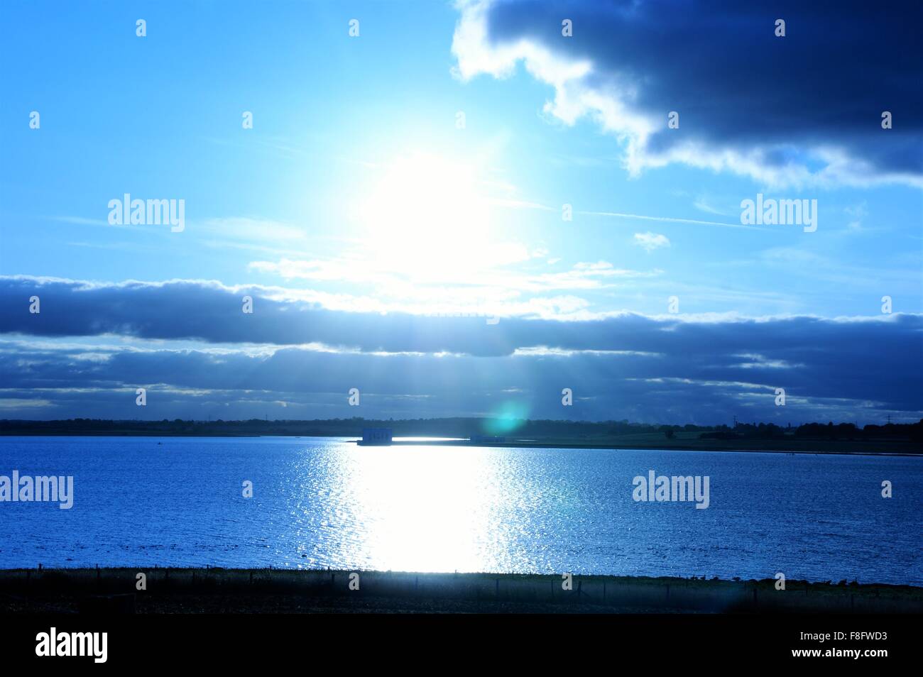 Blue water scene Stock Photo - Alamy