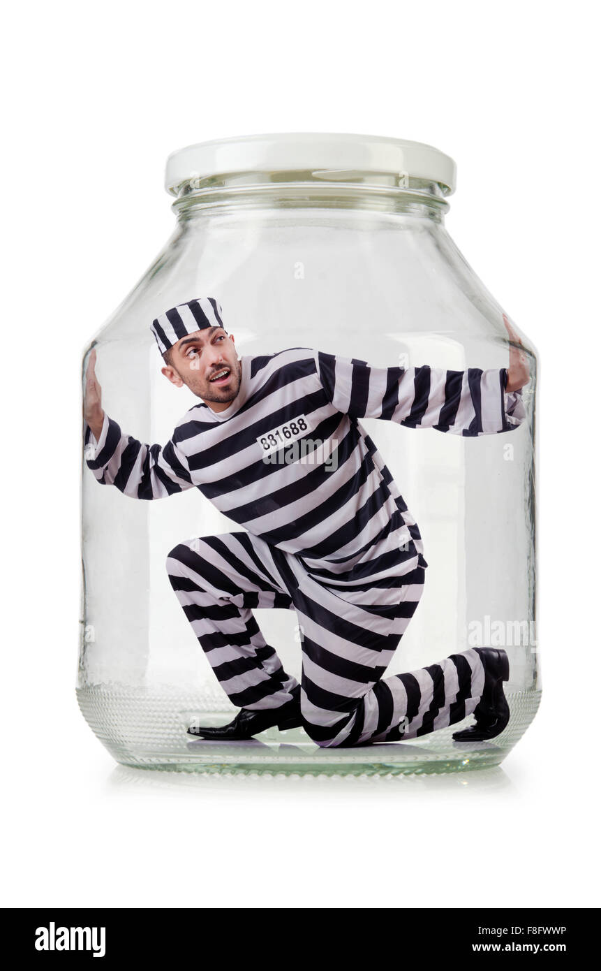 Glass empty jar isolated on white Stock Photo - Alamy