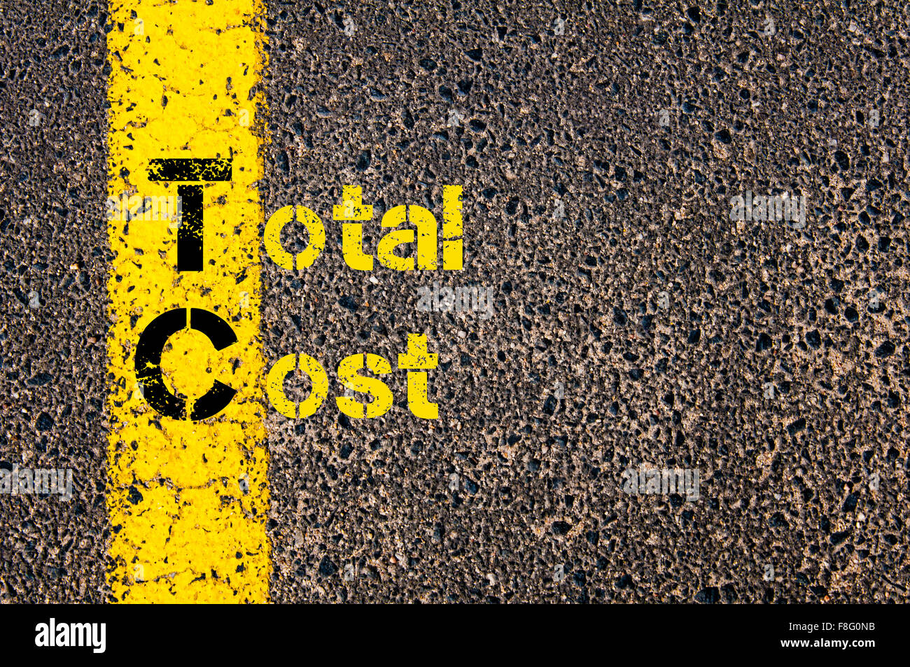 Concept image of Accounting Business Acronym TC Total Cost written over ...